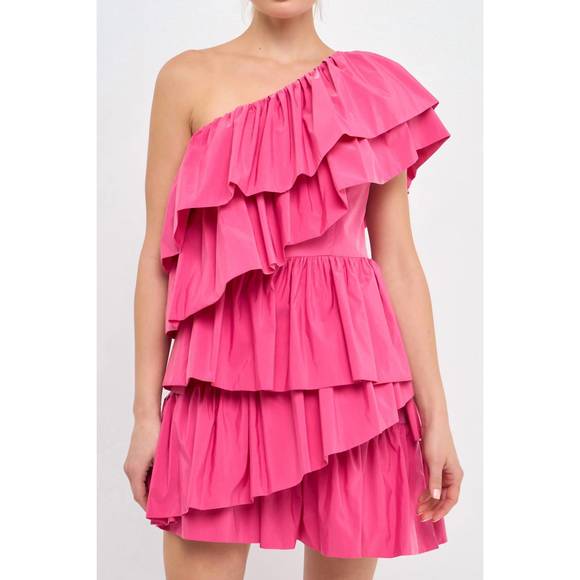Endless Rose | Dresses | New Endless Rose Oneshoulder Ruffled Mini ...